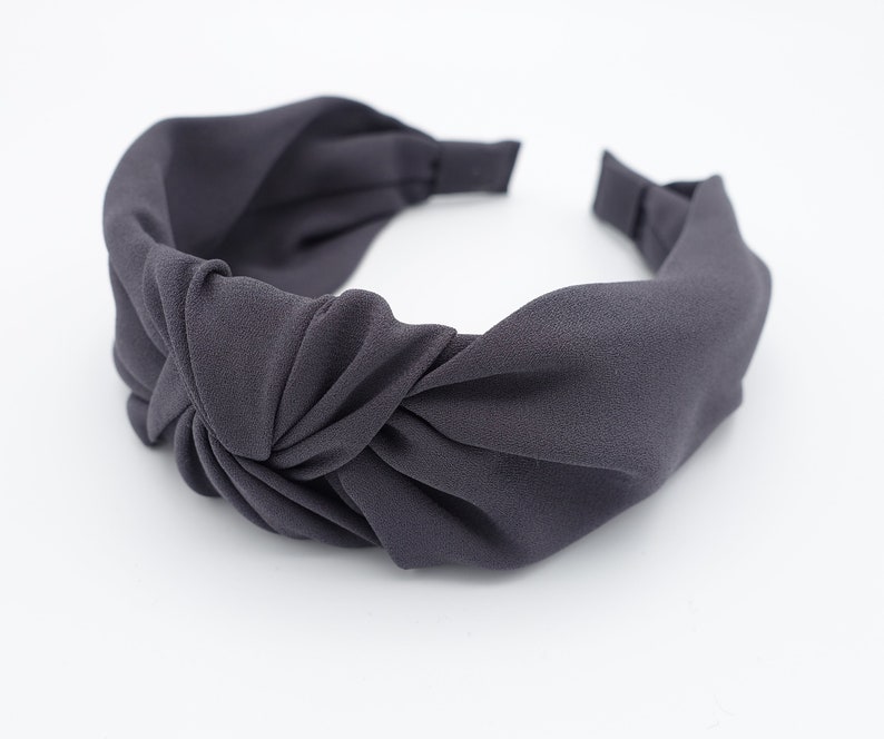 Chiffon Knot Headband Solid Basic Women Hairbands | Etsy