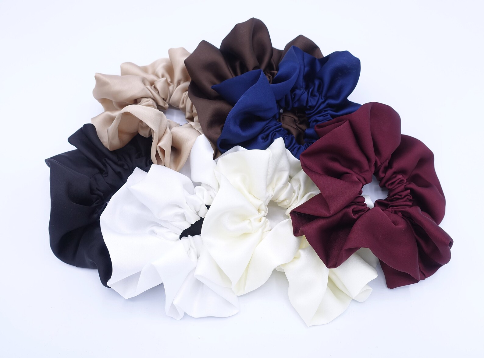 Solid Satin Oversized Scrunchies Large Scrunchie Hair Scrunchy - Etsy