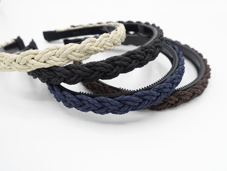 Thread Strand Braided Headband Basic Thin Hairband Women Hair - Etsy