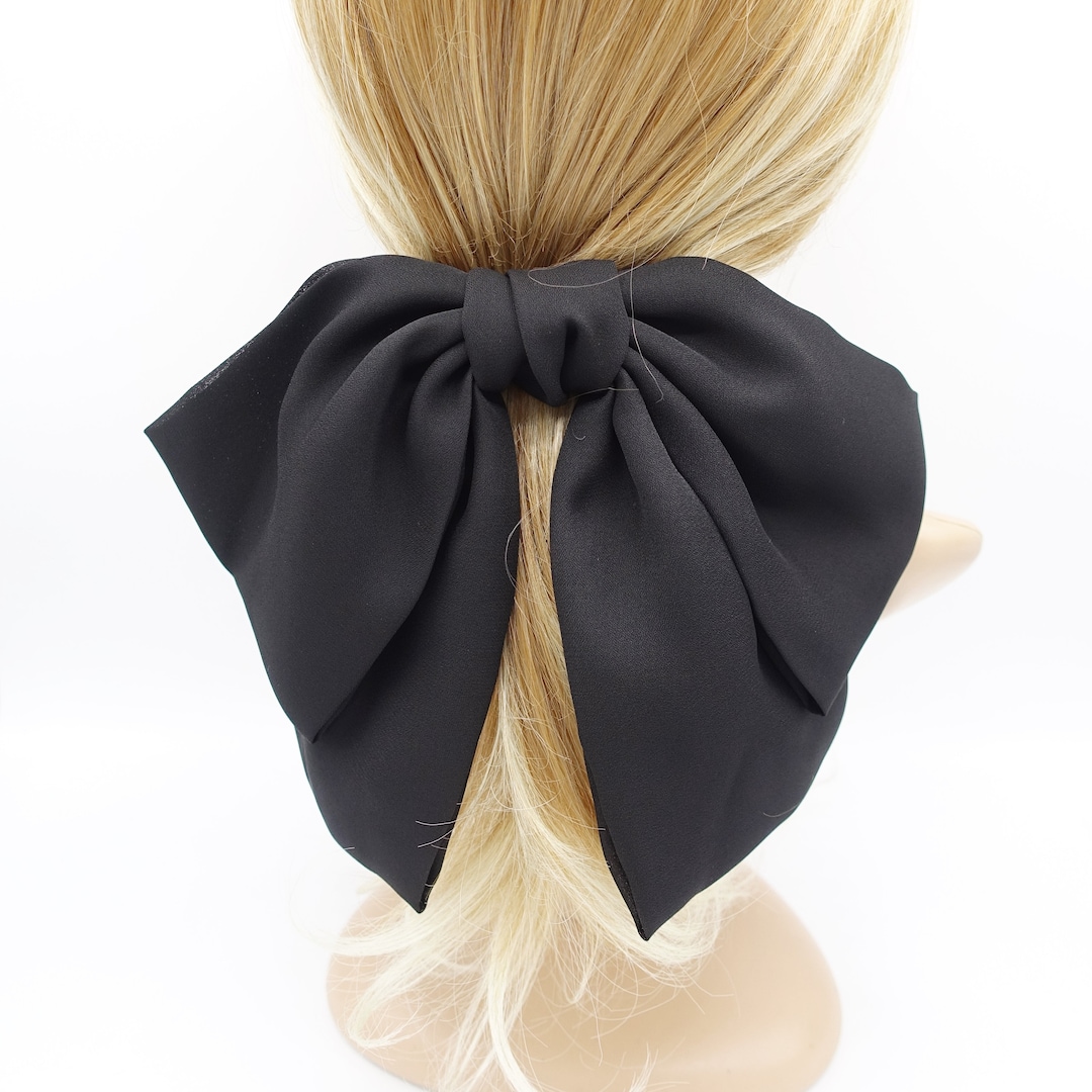 Big Hair Bow, Drape Hair Bow, Chiffon Hair Bow for Women - Etsy