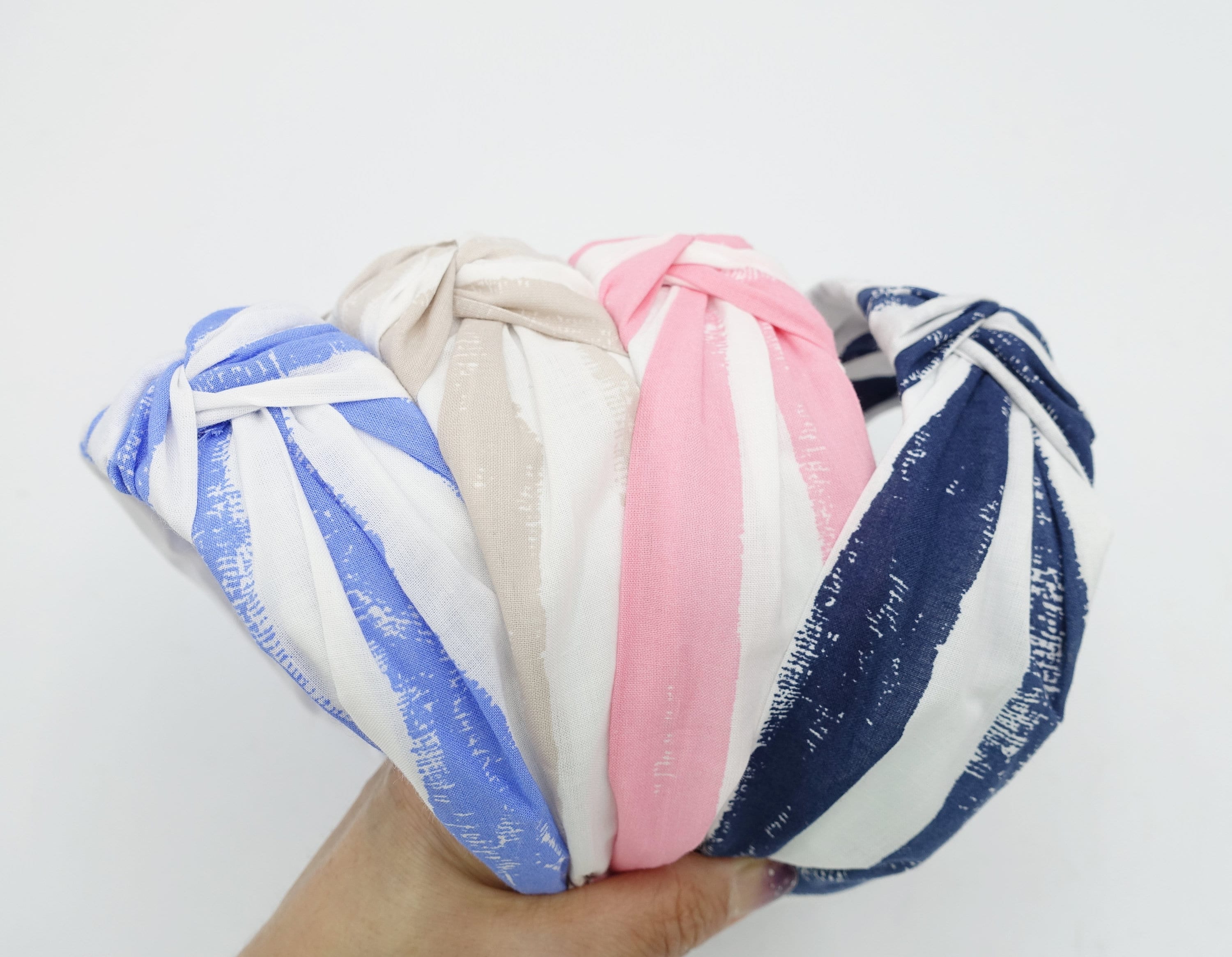 Wide Stripe Print Headband Knot Hairband Casual Hair Accessory for ...