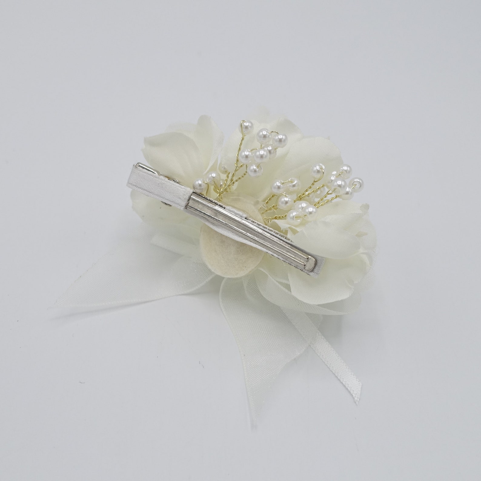 Fabric Flower Hair Clip Bridal Hair Accessory - Etsy