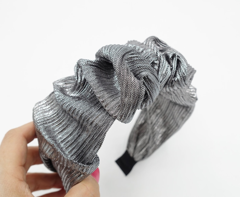 Pleated Lame Wave Headband Stylish Women Hair Accessory - Etsy