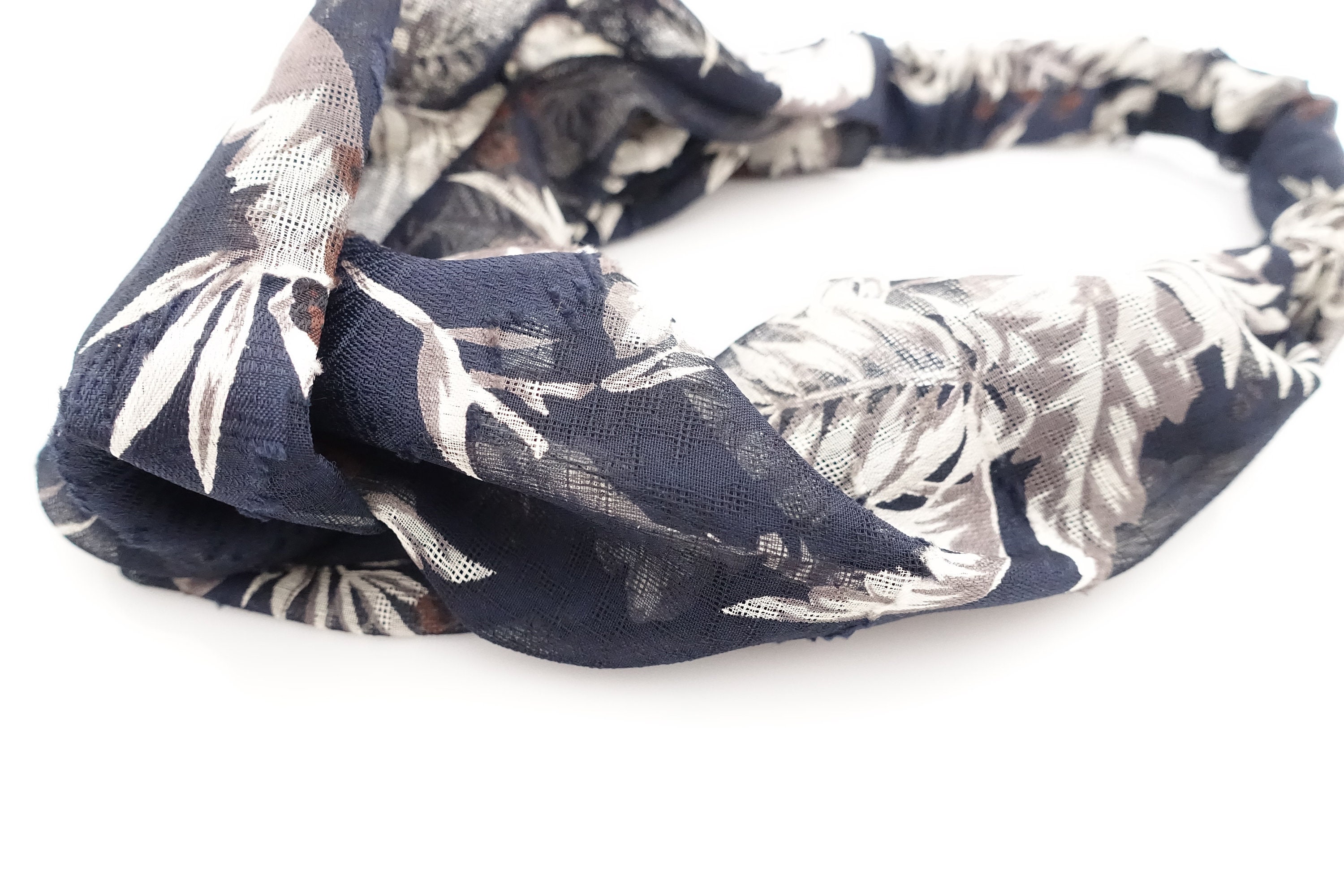 Wild tropical plant headband leaves print cross fashion | Etsy