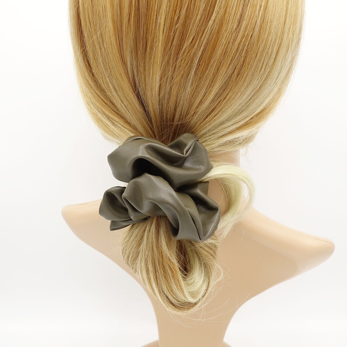 Faux leather scrunchies Fall Winter scrunchy women hair | Etsy