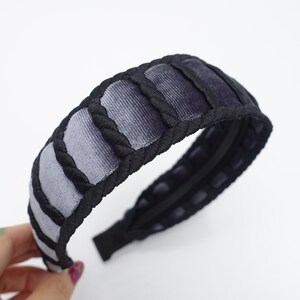 Velvet Headband Rectangle Frame Embellished Hairband Unique Fall Winter ...