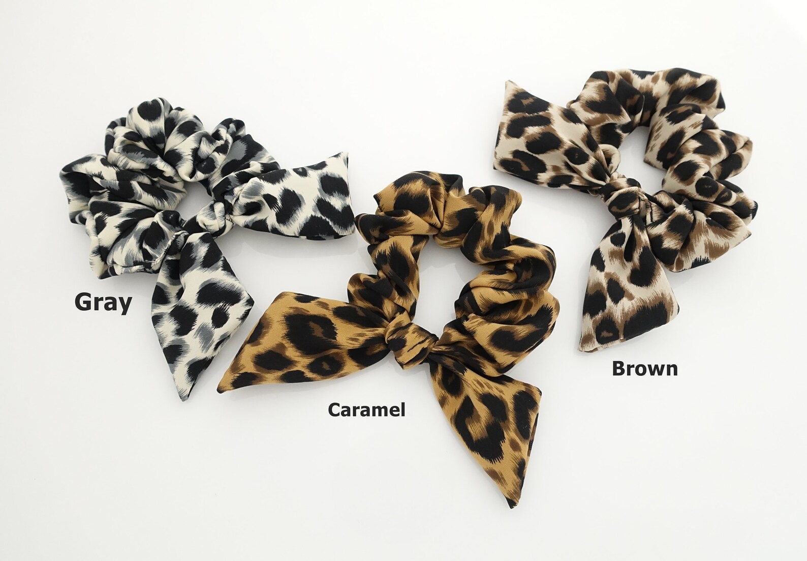 Leopard Print Bow Knot Scrunchies Animal Print Pattern Hair - Etsy