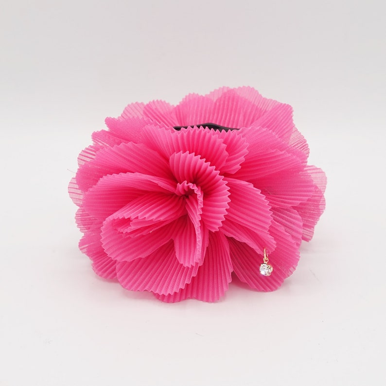 Pleat Petal Dahlia Flower Hair Jaw Claw Gift Women Hair Accessories - Etsy