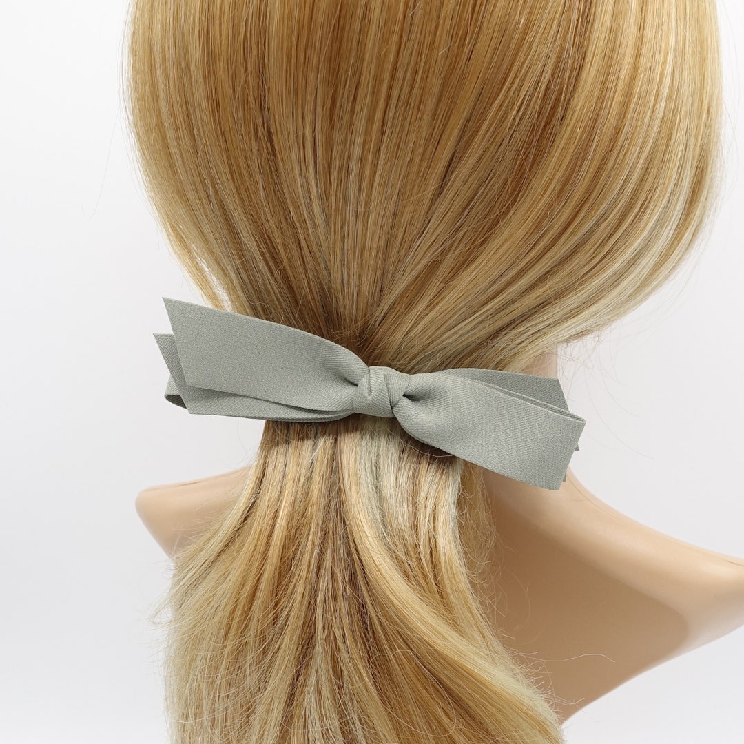 Straight Hair Bow, Folded Hair Bow, Solid Hair Bow for Women - Etsy