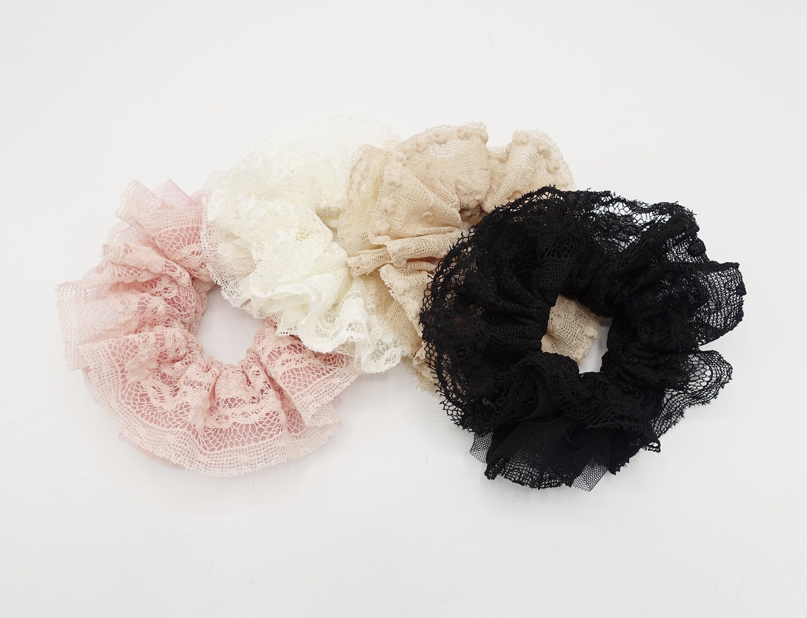Mesh Lace Layered Women Scrunchie Hair Tie Scrunchies - Etsy Canada