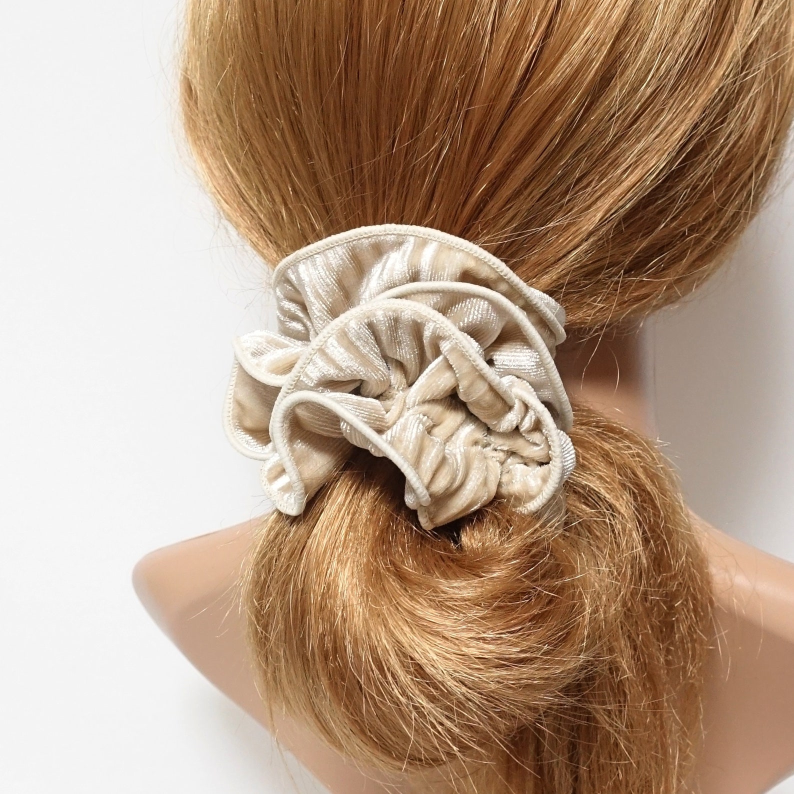 Pleated velvet hair scrunchies pretty hair accessory hair | Etsy