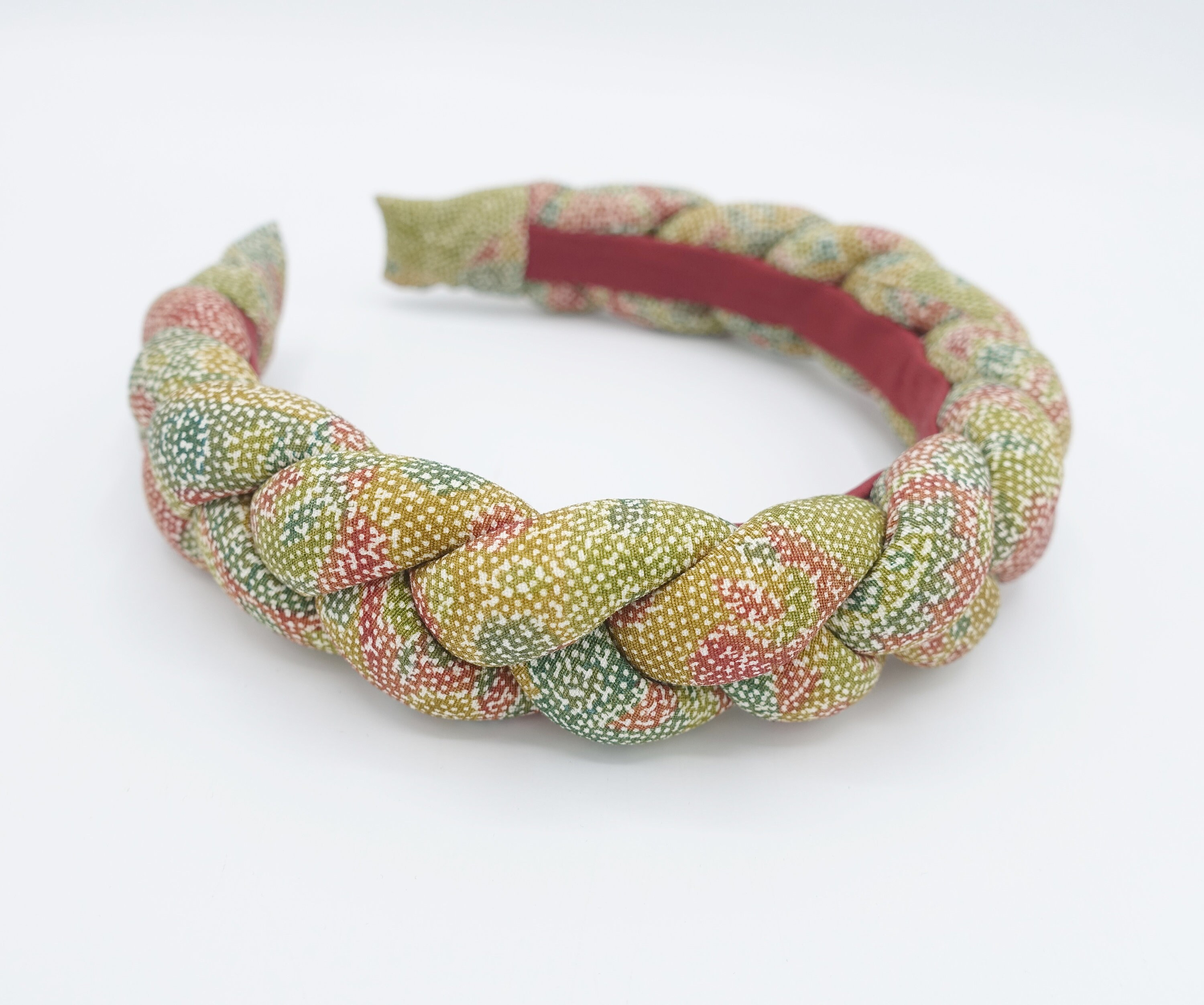 Silk braided headband floral padded hairband luxury hair | Etsy