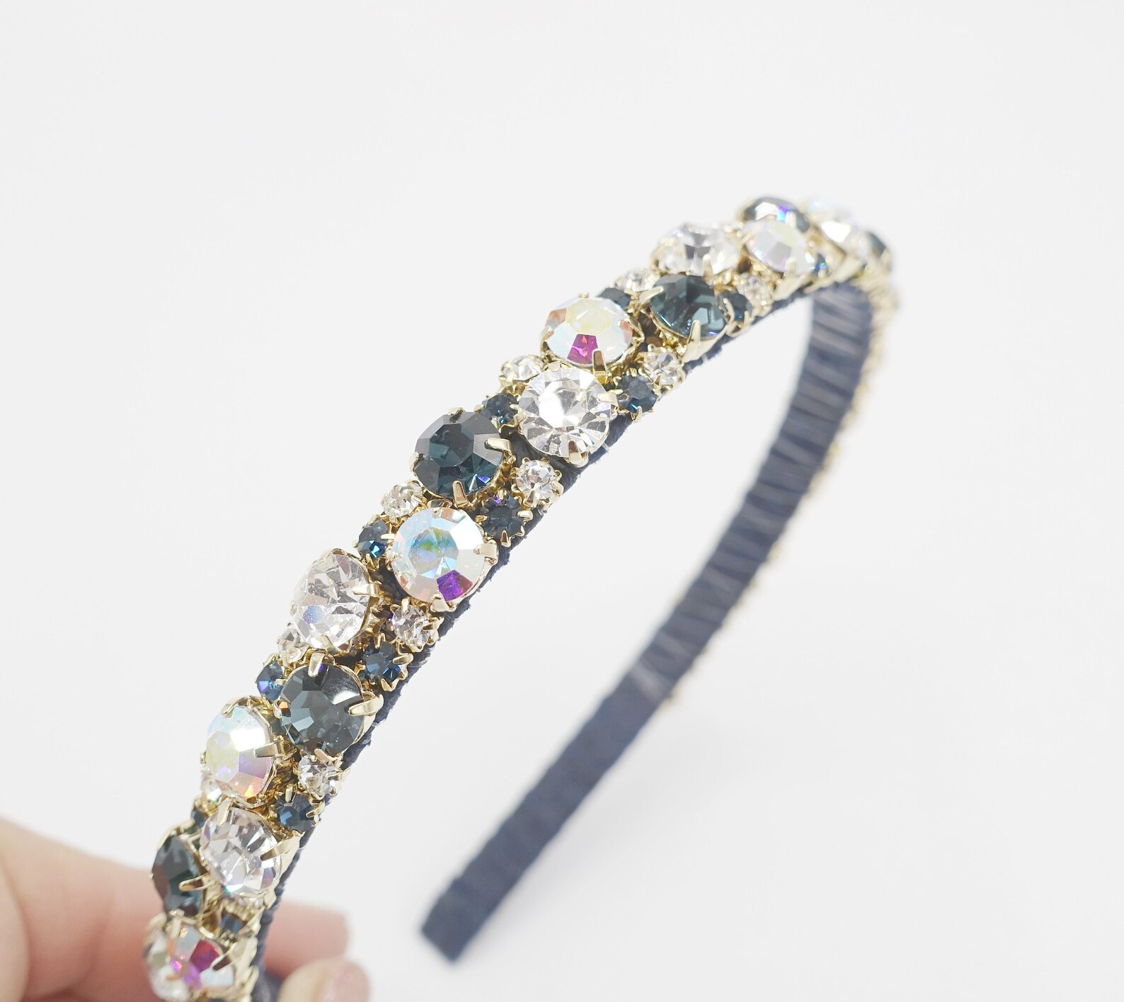 Royal Rhinestone Embellished Headband Luxury Bling Hair Accessory for ...