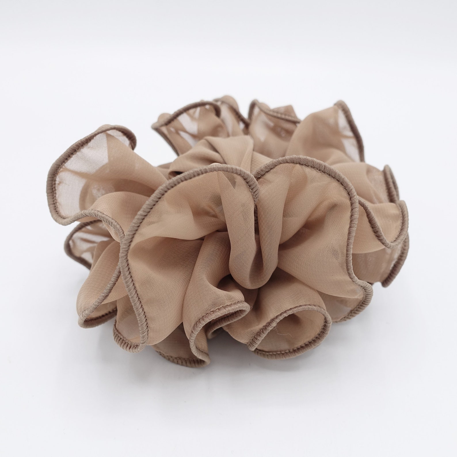 Chiffon Ruffle Flower Hair Claw: Solid Color Hair Clip - Etsy