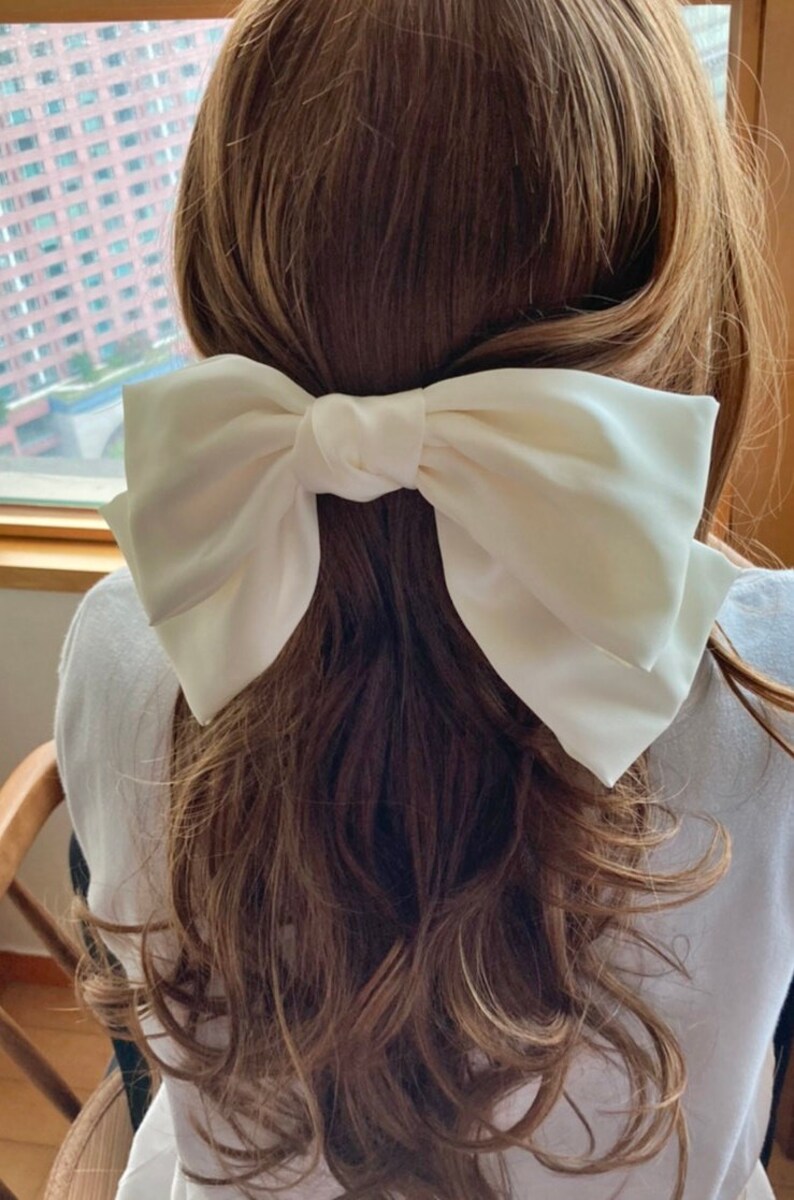 Giant Satin Hair Bow Droopy Stylish Women Hair Accessory - Etsy