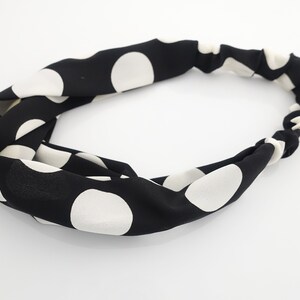 Chiffon Big Dot Headband Elastic Front Twist Headwrap Women Hair ...