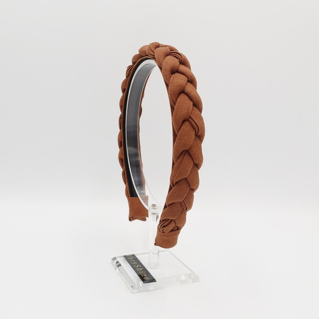Narrow Braided Headband Linen Braided Hairband Simple Hair Accessory ...