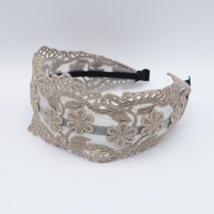 Floral Lace Headband Flat Headband Elegant Women Hair Accessory - Etsy
