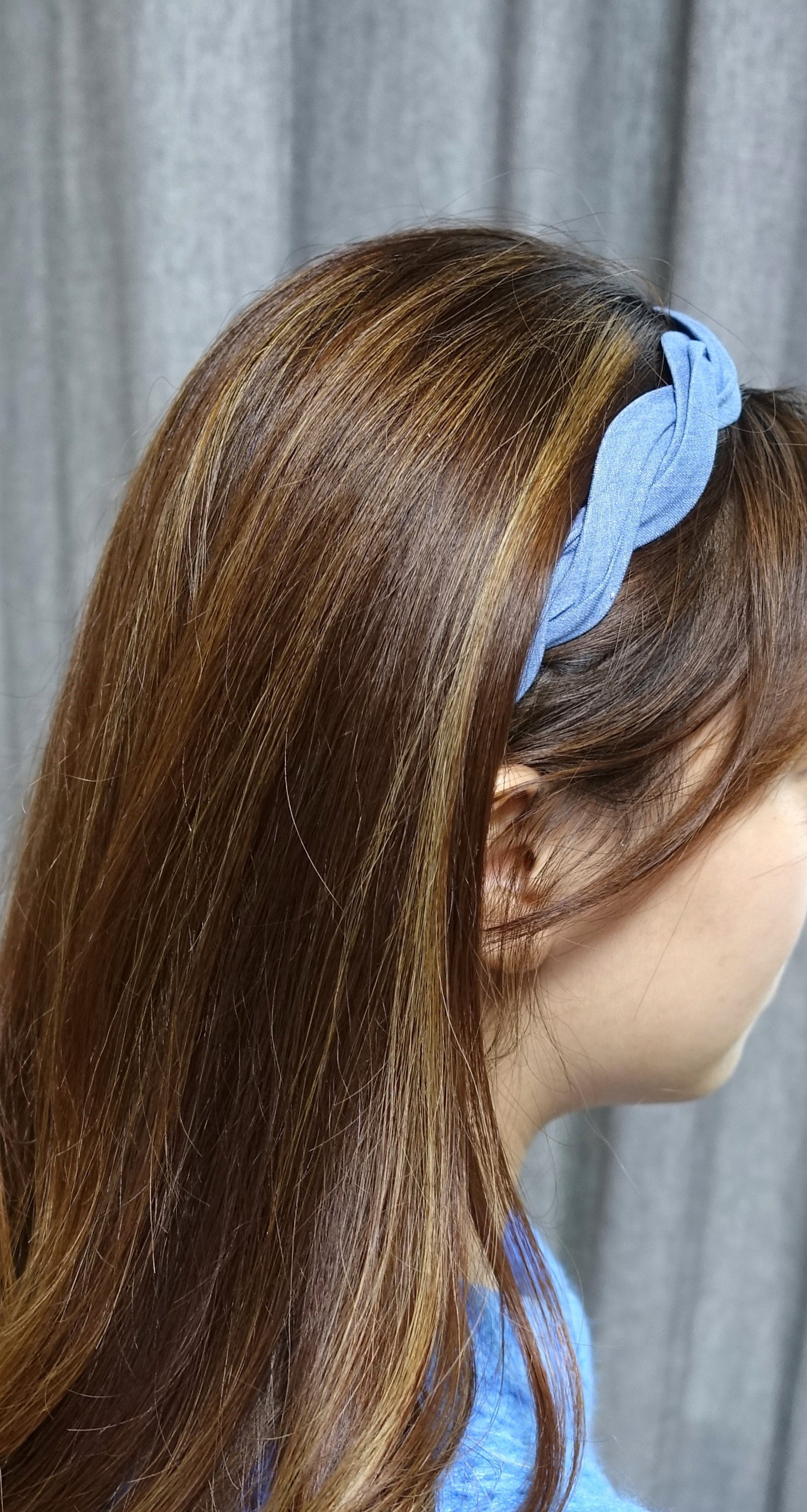 Denim Wave Headband Cotton Hairband Woman Hair Accessory - Etsy