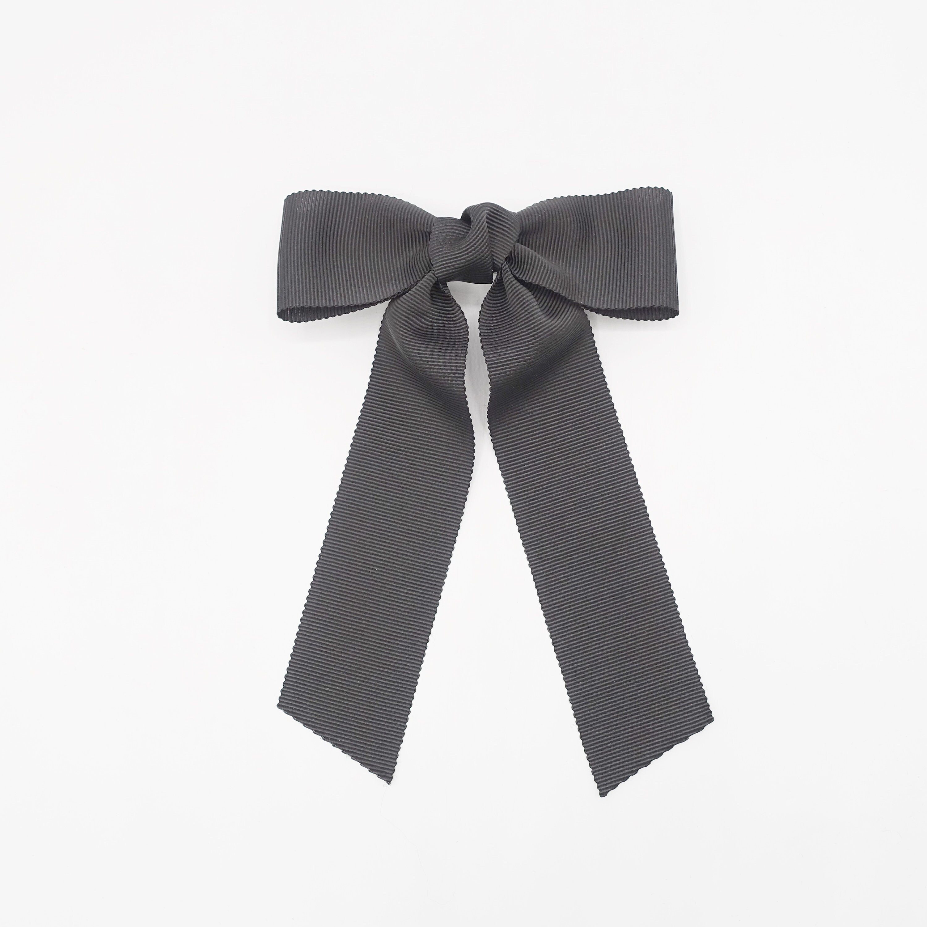 Grosgrain Tail Hair Bow Basic Style Hair Accessory for Women | Etsy