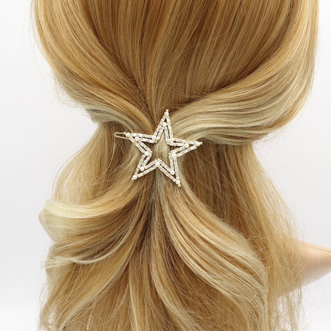 Star Hair Clip Bling Hair Accessory for Women - Etsy