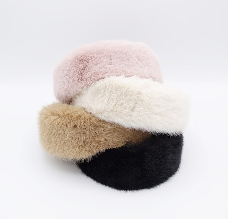 Fabric Fur Headband Faux Fur Hairband Women Fall Winter Hair ...