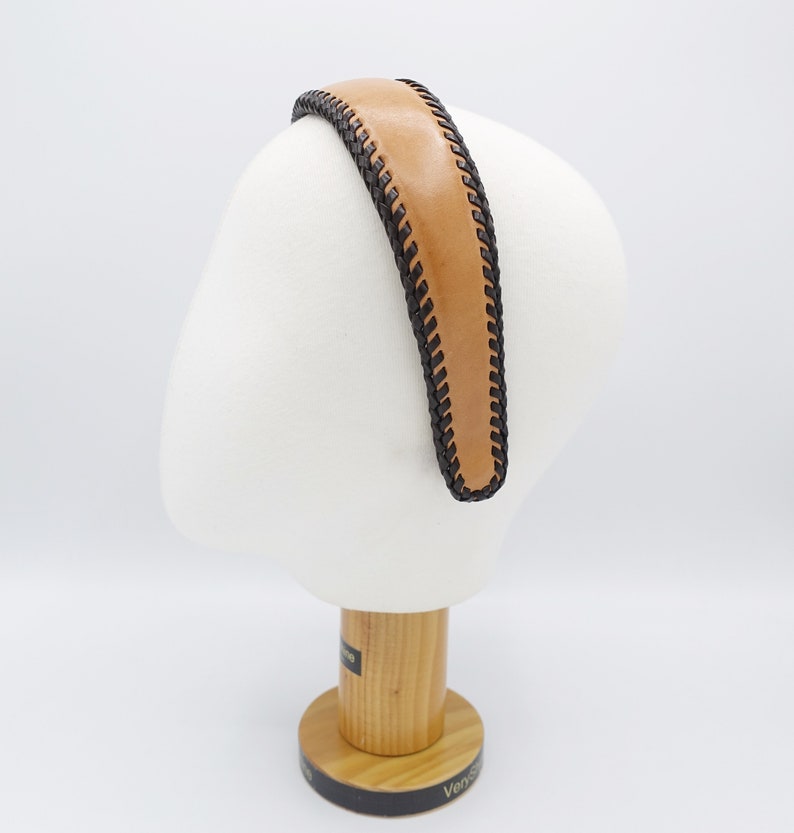 Leather Lace Headband Handmade Leather Headband Veryshine - Etsy