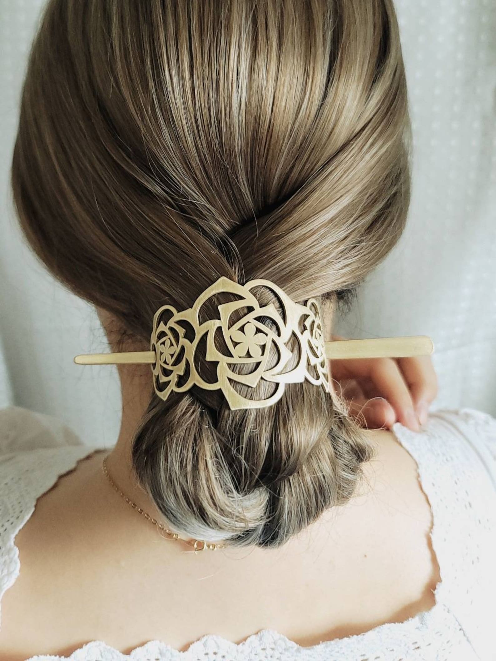 Metal Hair Barrette With Stick Hair Slide for Women - Etsy