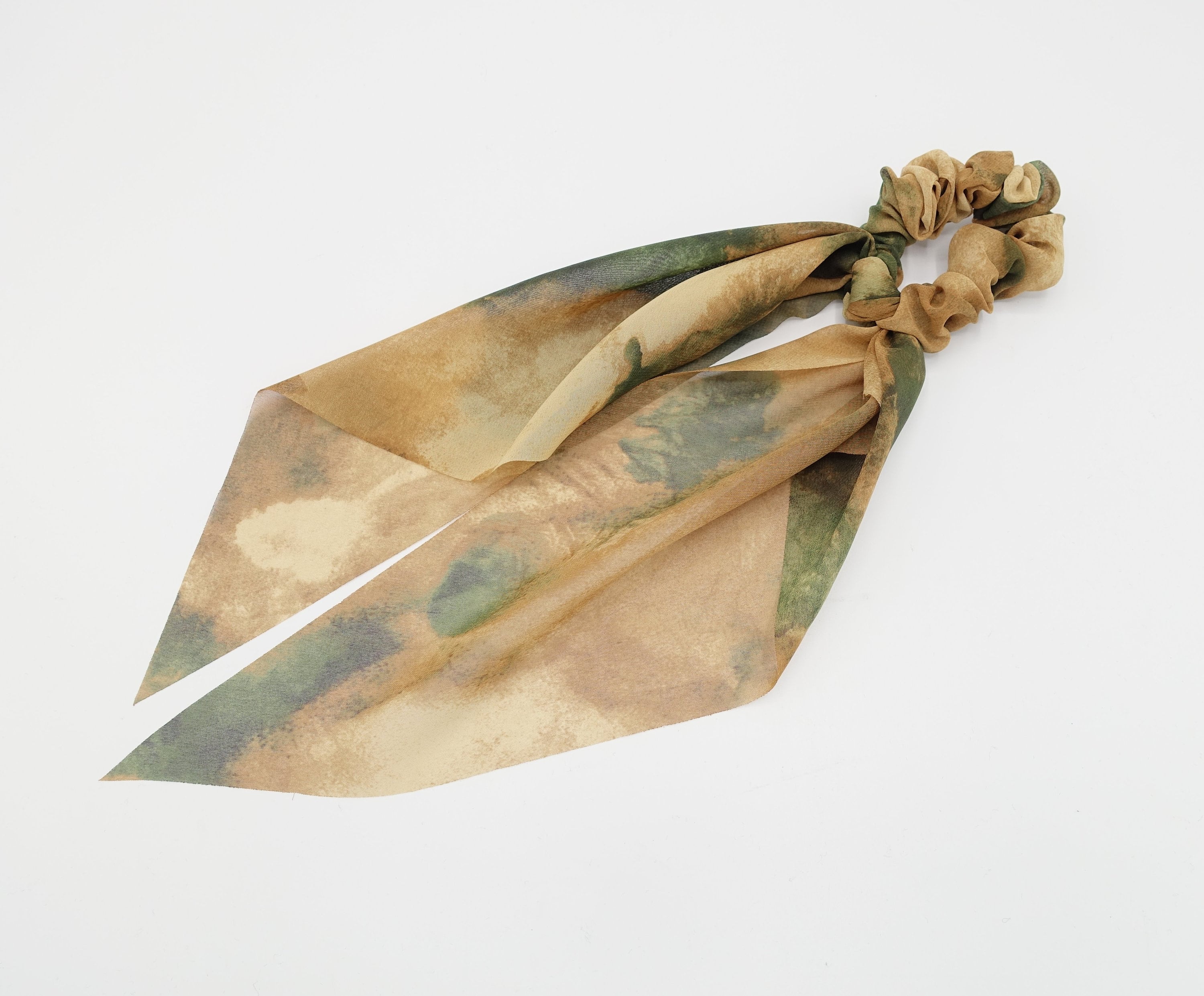 Chiffon Pale Color Long Tail Scrunchies Bow Knotted Scrunchie Women ...