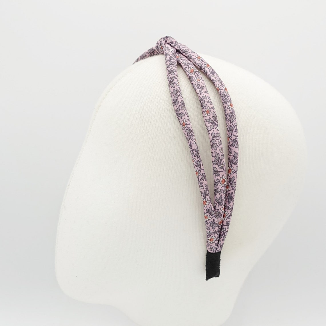 Tiny Floral Print Triple Strand Headband Wired Thin Hairband | Etsy