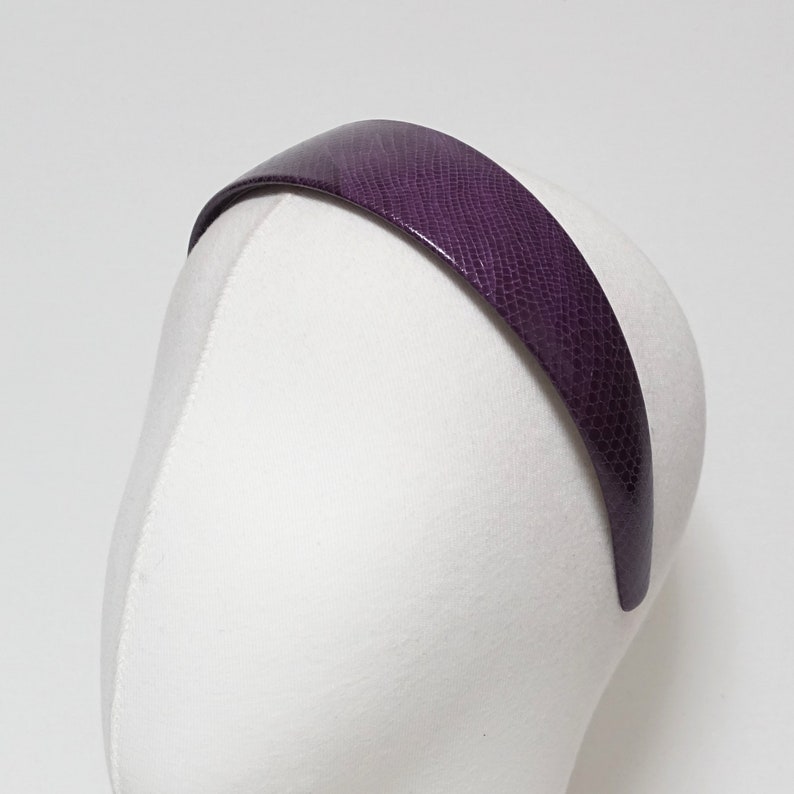 Python Print Faux Leather Hairband Fashion Women Headband | Etsy