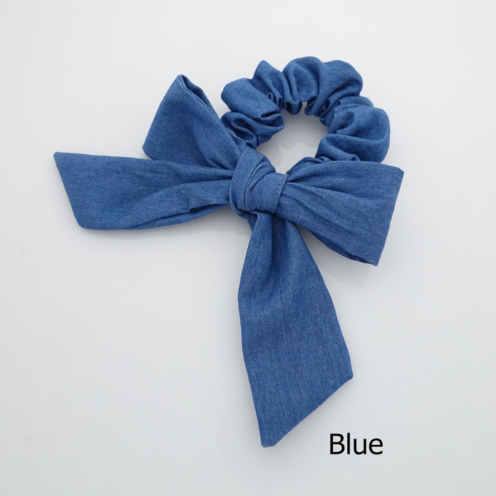 Denim Bow Knot Scrunchies Cotton Casual Scrunchy Woman Hair - Etsy