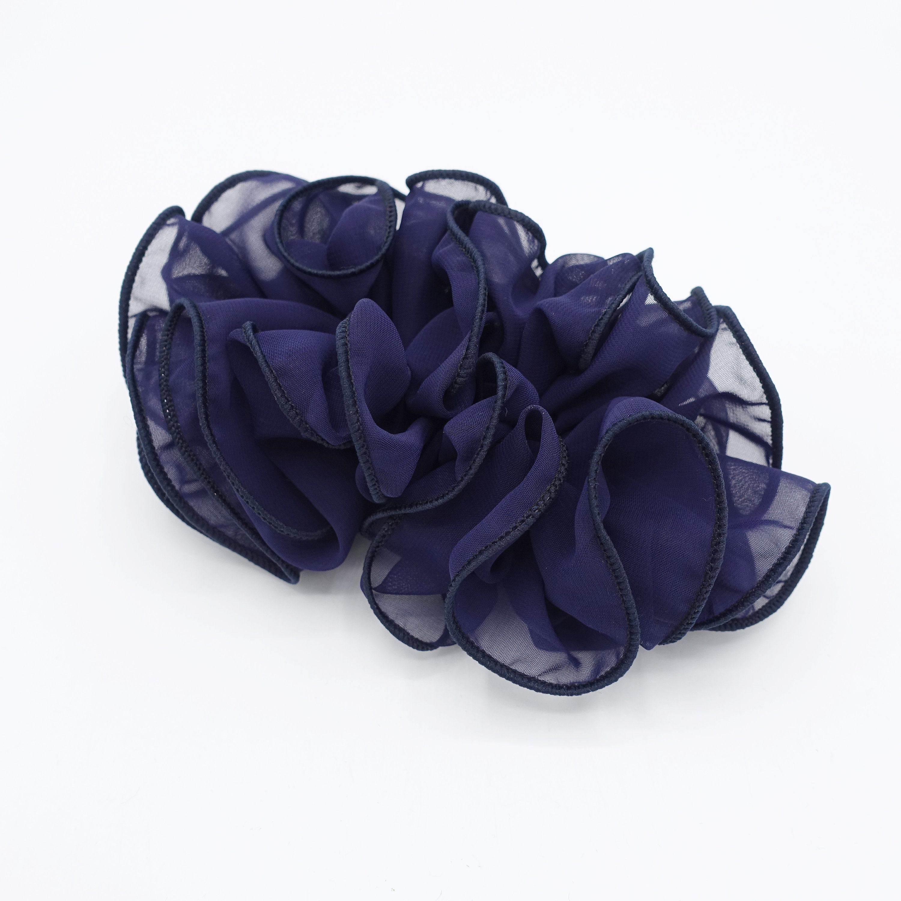 Chiffon Ruffle Flower Hair Barrette Woman Hair Accessory - Etsy