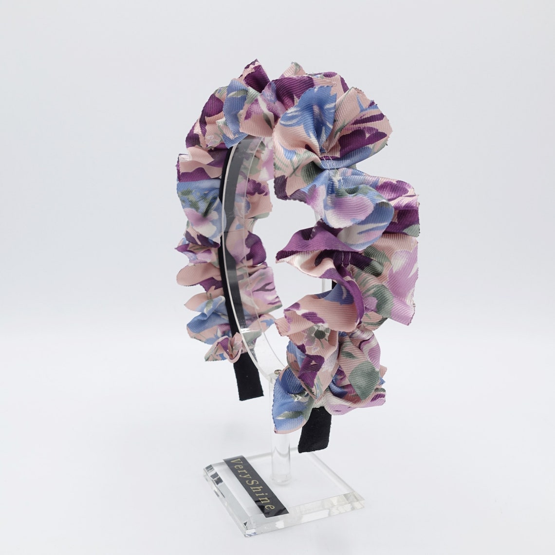 Big Floral Ruffle Wave Headband - Etsy