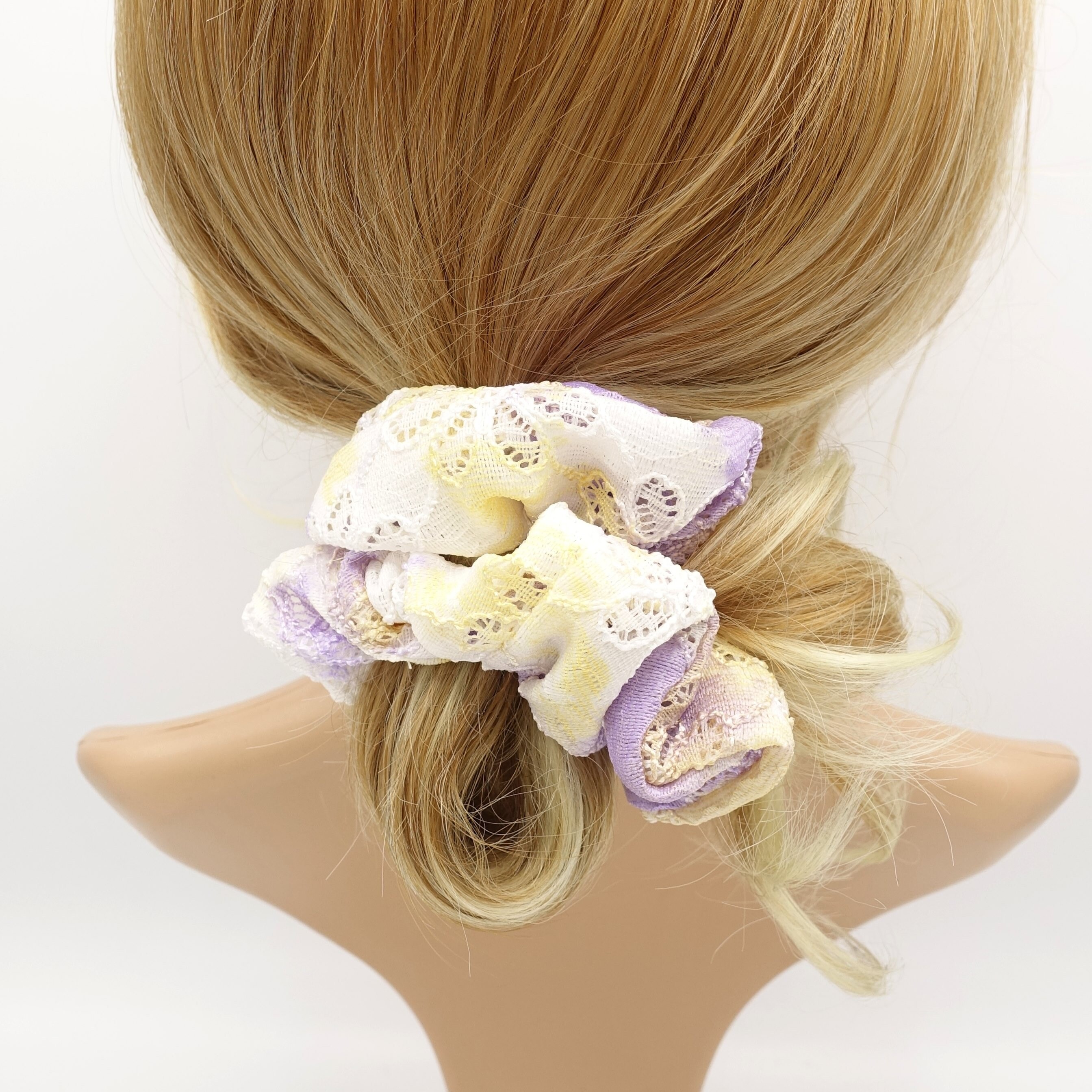 Tie Dye Scrunchies Flower Embroidery Pattern Scrunchie Hair - Etsy