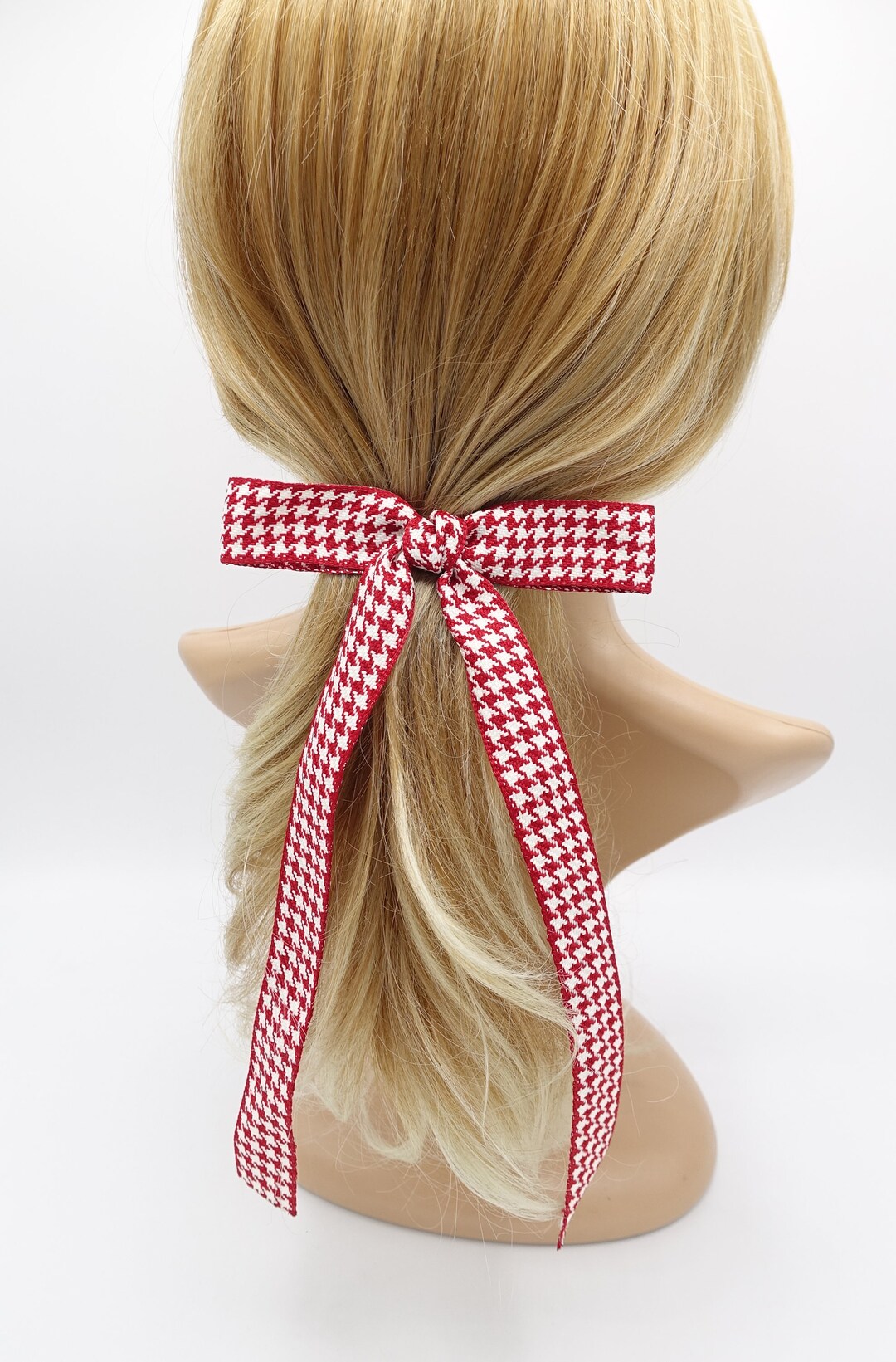 Houndstooth Hair Bows for Women - Etsy