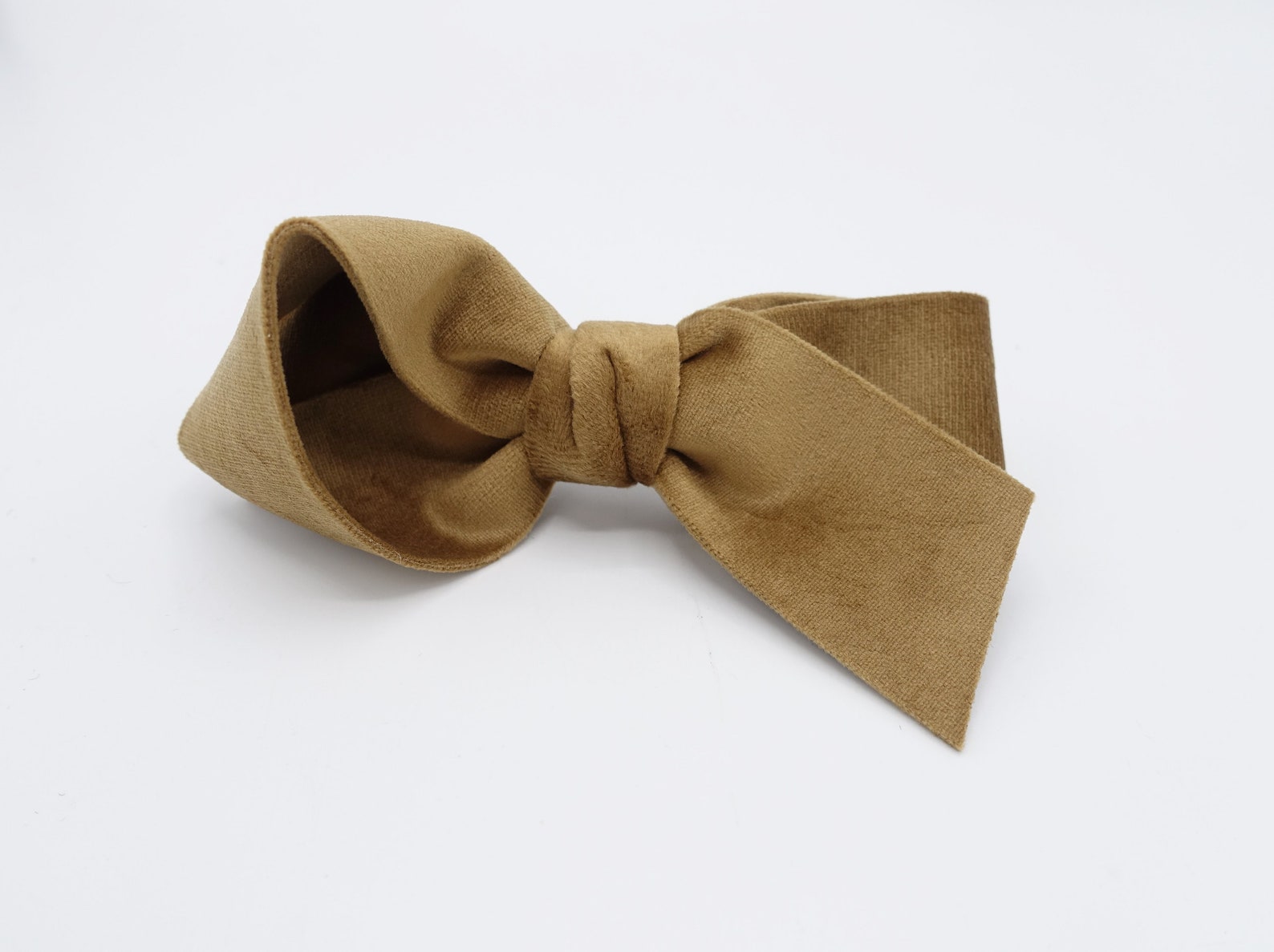 Velvet hair bow curved asymmetric double-faced hair accessory | Etsy