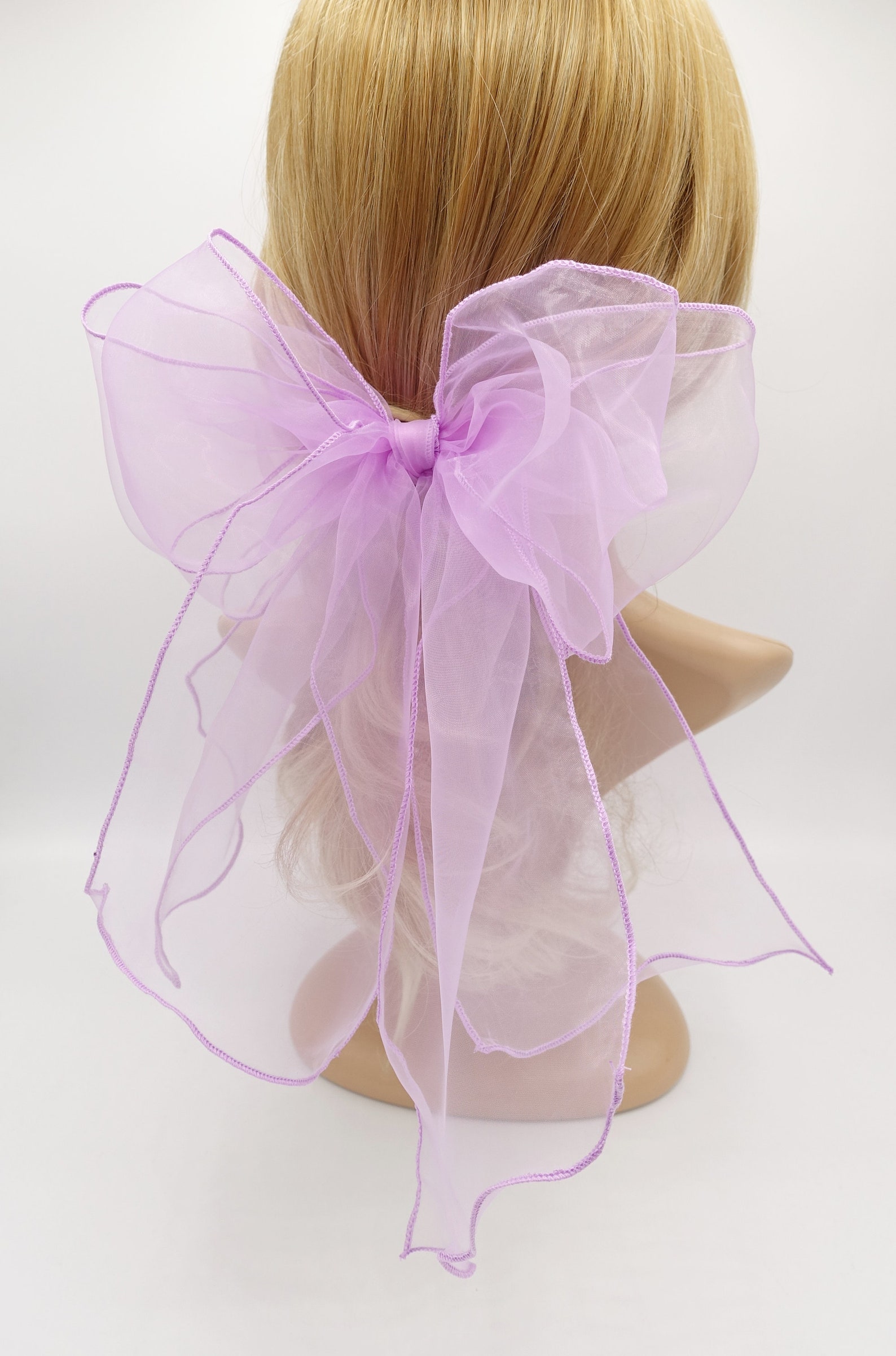 Organza Double Layered Bow for Women | Etsy