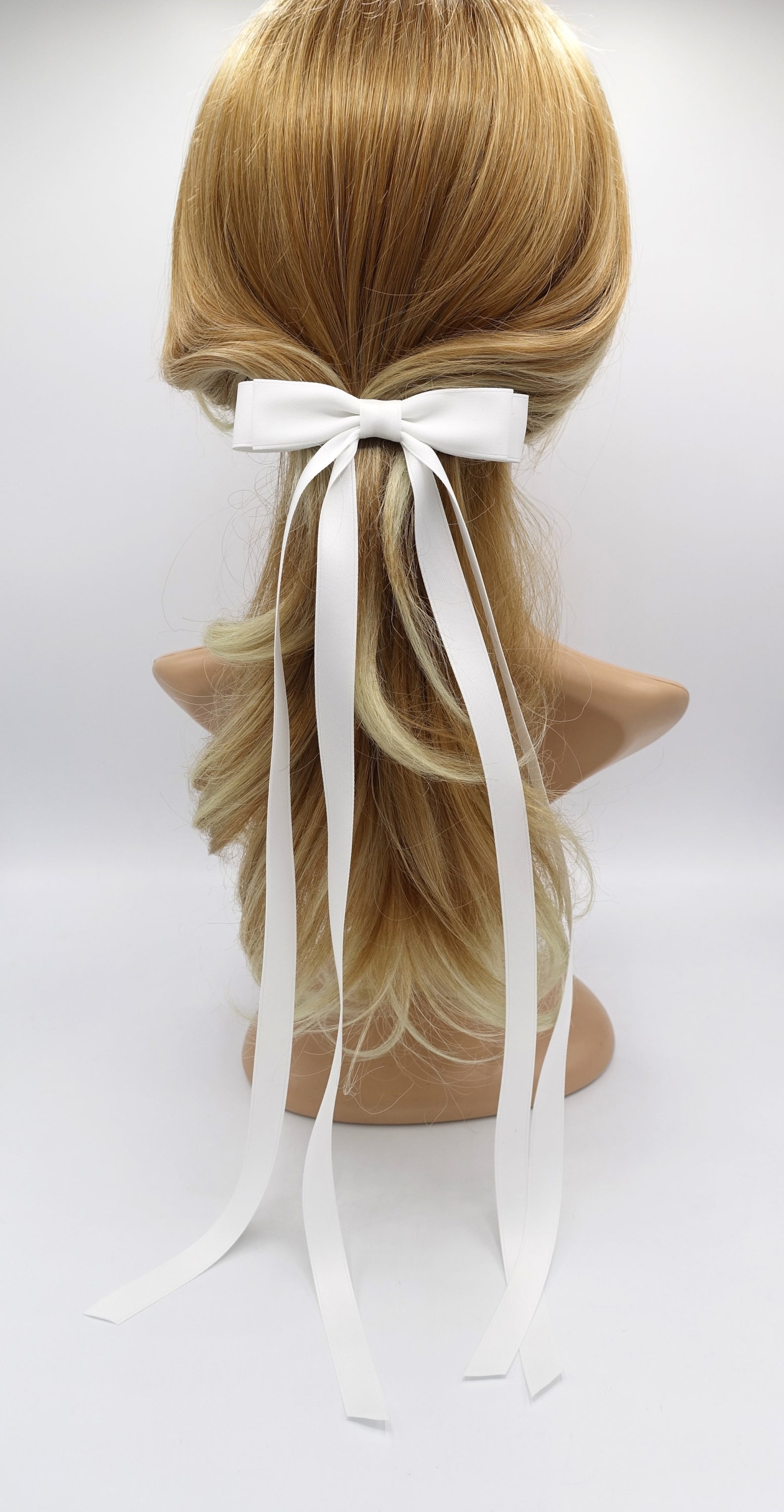 Satin Hair Bow With Extra Long Tails - Etsy