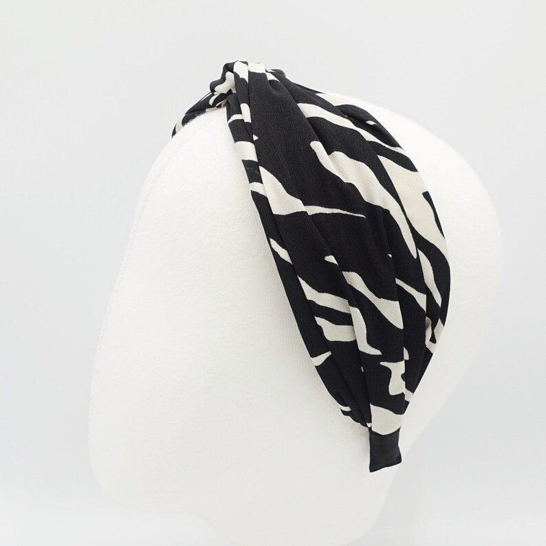 Zebra Print Cross Headband Stylish Hairband for Women - Etsy