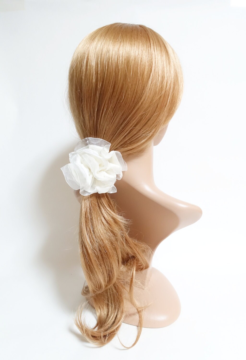 Mesh Trim Chiffon Scrunchies Hair Elastics Women Hair | Etsy