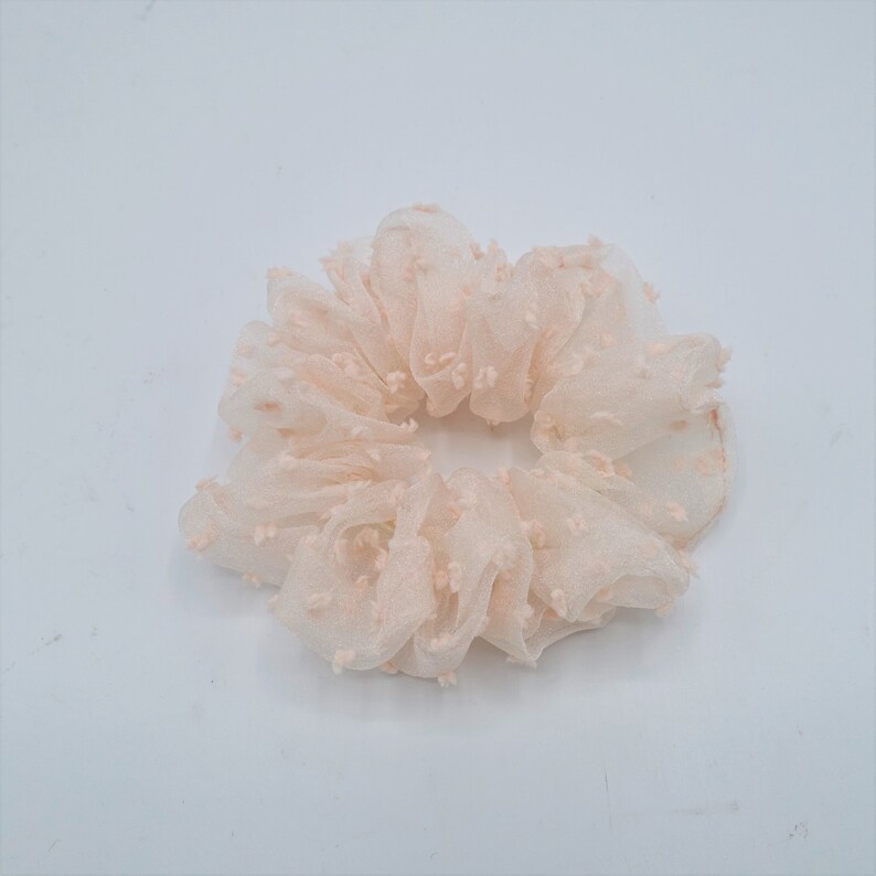 Mesh Translucent Scrunchies Fuzzy Fabric Dot Scrunchie Women | Etsy