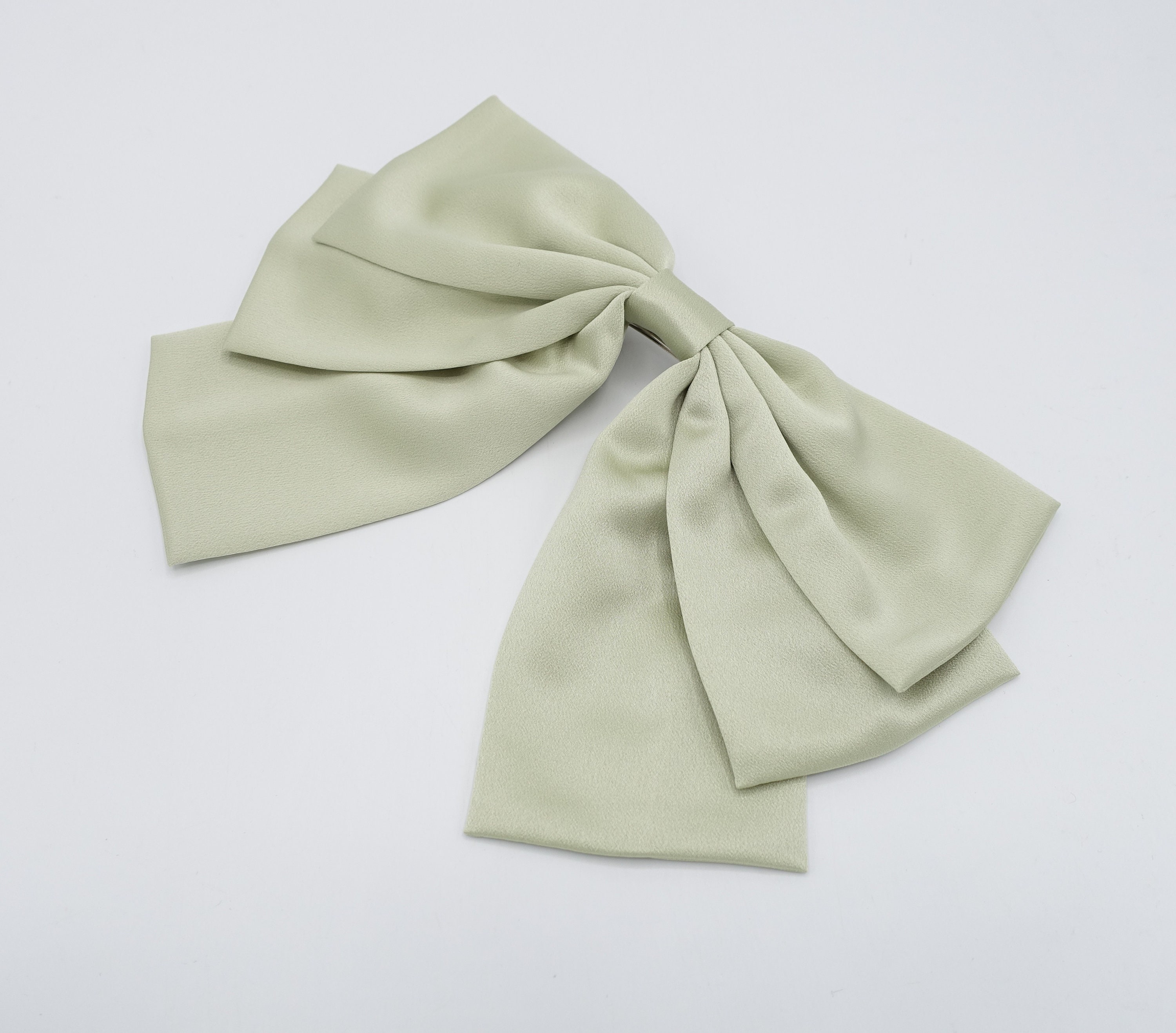 Droopy Satin Hair Bow Double Layered Hair Accessory for Women - Etsy