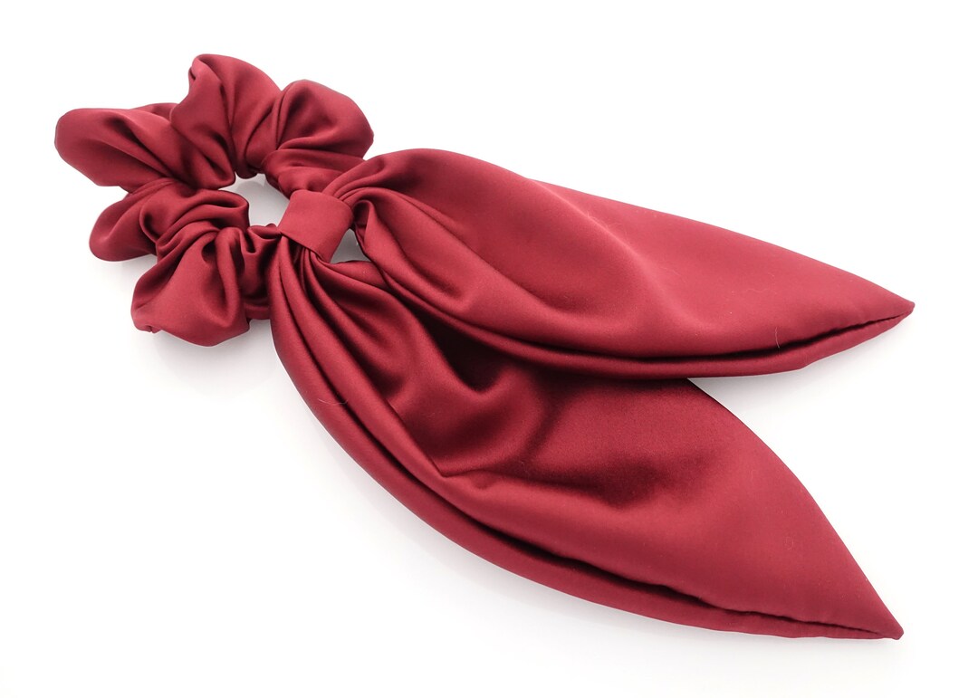 Glossy Satin Tail Scrunchies Knot Hair Scrunchie - Etsy