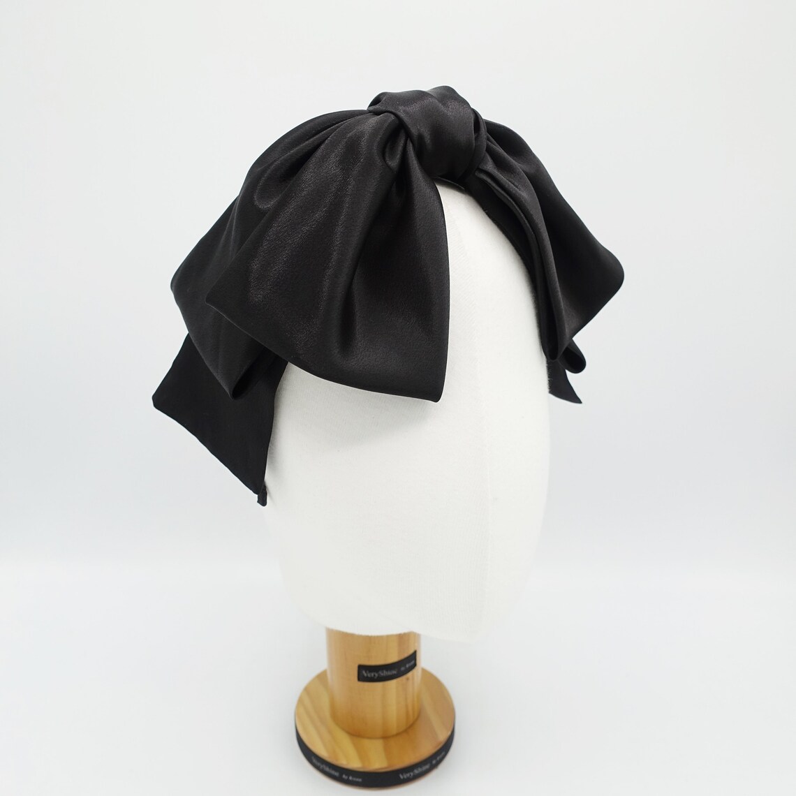 Satin Bow Headband Droopy Style Layered Retro Hairband for - Etsy