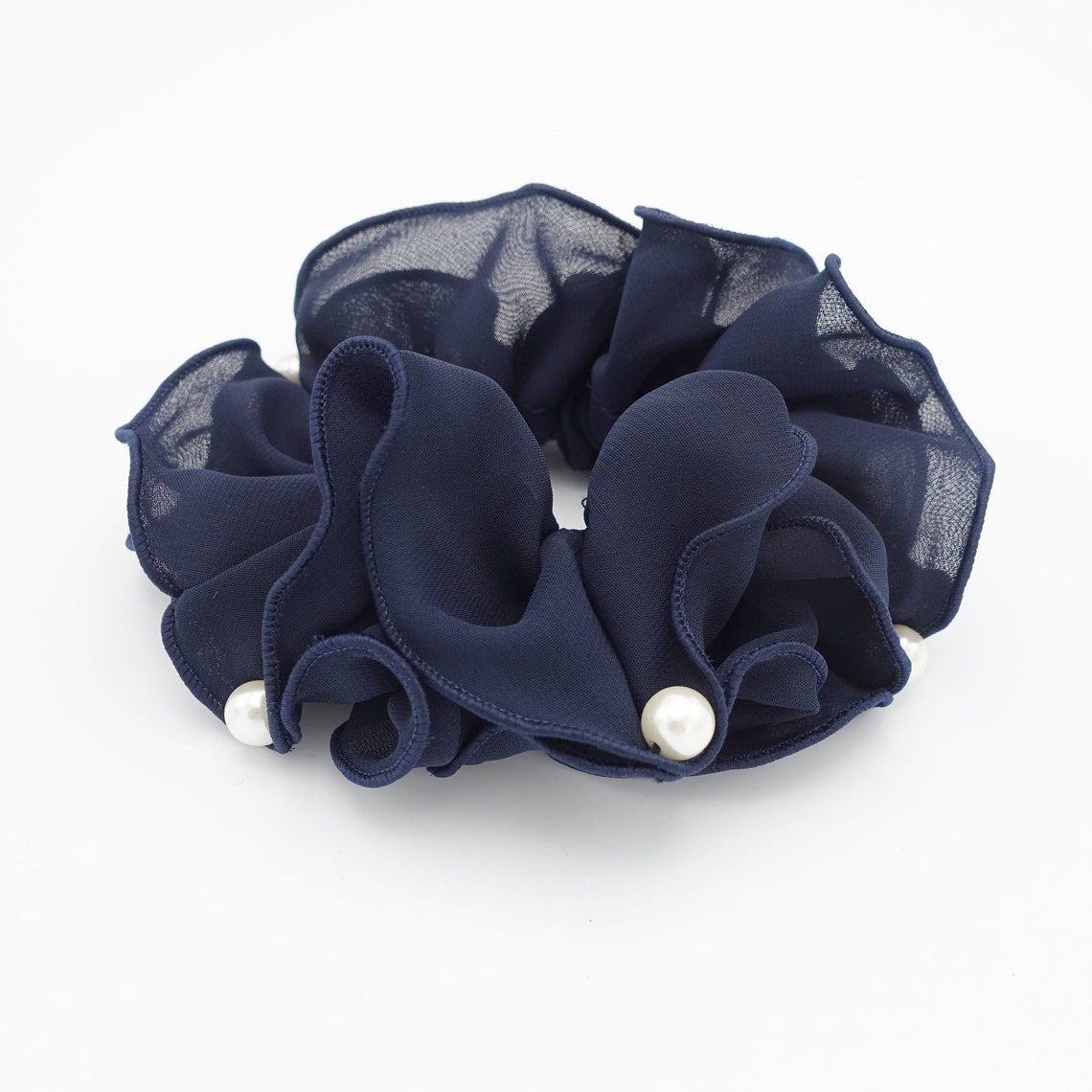 Pearl Chiffon Scrunchies Women Hair Elastic Scrunchie - Etsy