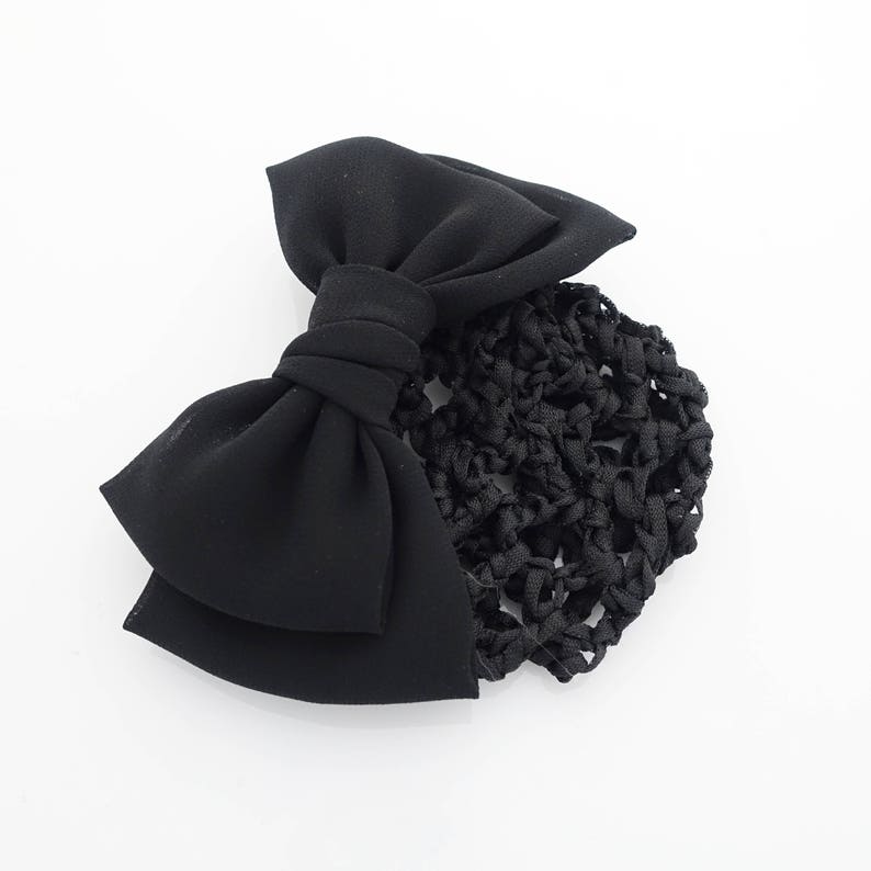 Hair Snood Net Bow French Barrette Clip Hygienic Hair - Etsy