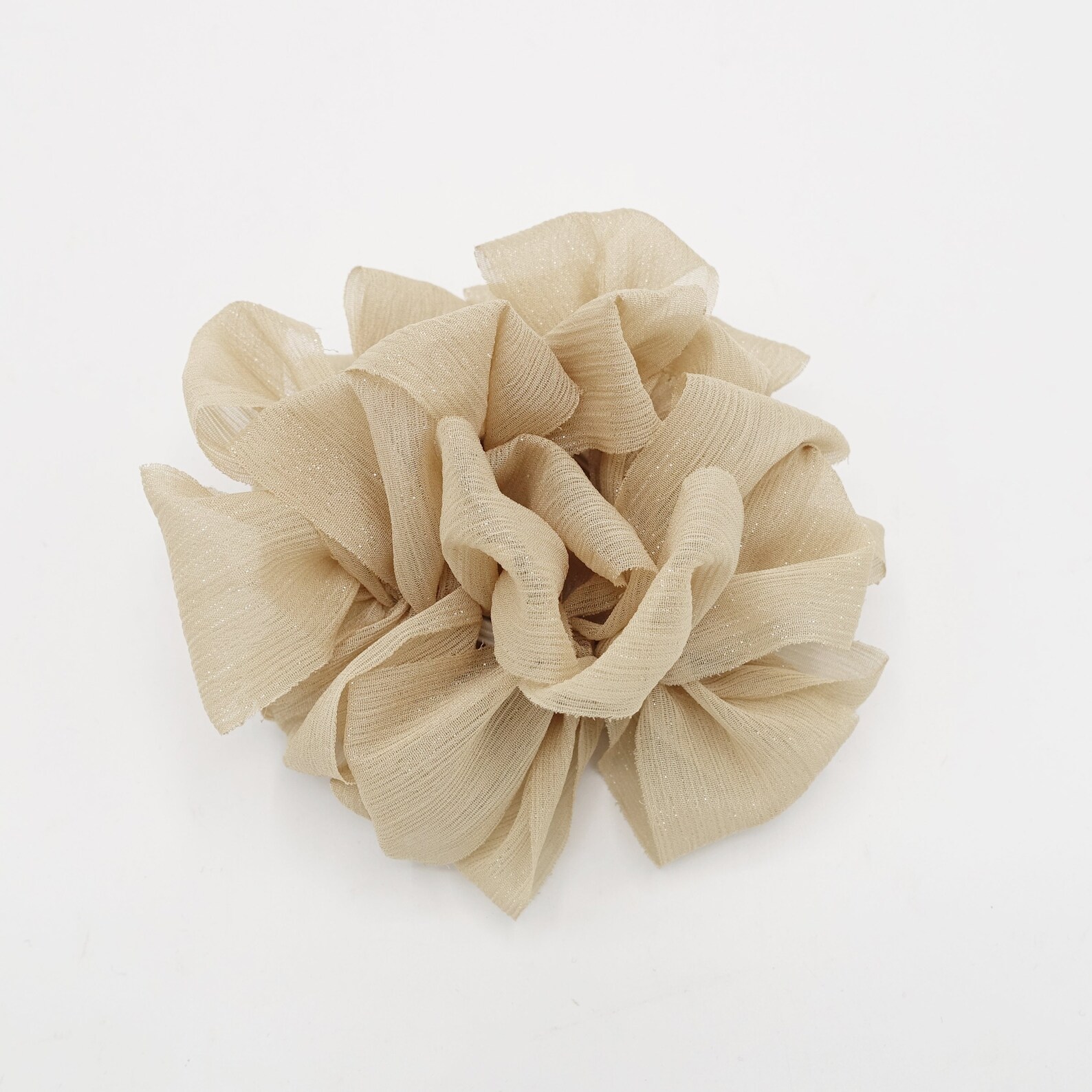 Crinkled chiffon loop wave hair scrunchies women hair elastic | Etsy