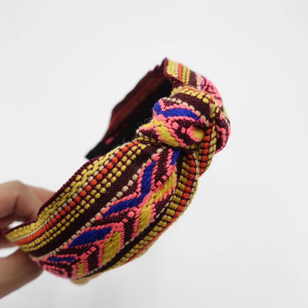 Aztec Pattern Headband Jacquard Knot Hairband Woman Hair Accessory - Etsy