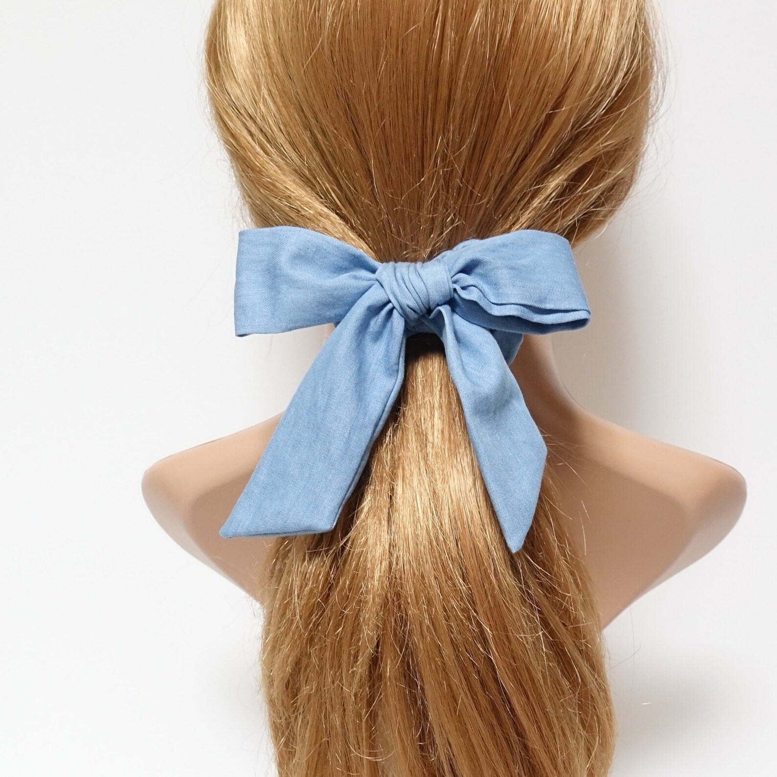 Denim Bow Knot Scrunchies Cotton Casual Scrunchy Woman Hair - Etsy